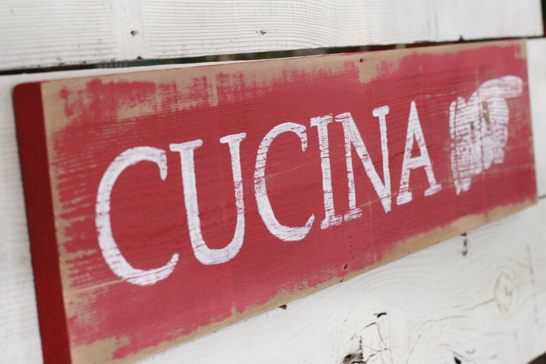 Cucina, Cucina Sign, Cucina Sign for Kitchen, Cucina Wood Sign, Kitchen ...