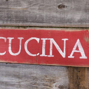 Cucina, Cucina Sign, Cucina Kitchen Sign, Kitchen Decor, Kitchen Signs ...
