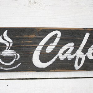 Cafe Sign, Cafe Sign Wood, Coffee Mug, Coffee Cup, Coffee Sign, Kitchen ...