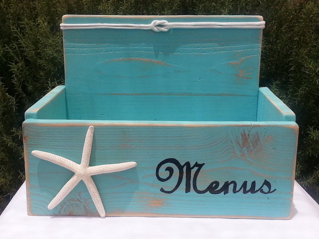 Menu Holder Box Restaurant Brewery Coffee Shop Deli Decor Nautical ...