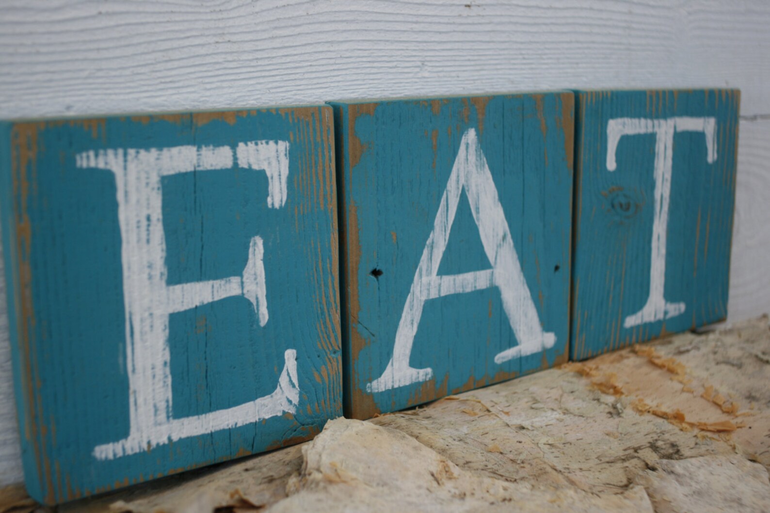 Eat Sign Blocks Rustic Reclaimed Wood Country Kitchen Decor - Etsy