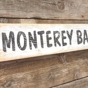 Monterey Bay Sign, Monterey Bay, Monterey California, Coastal Decor ...