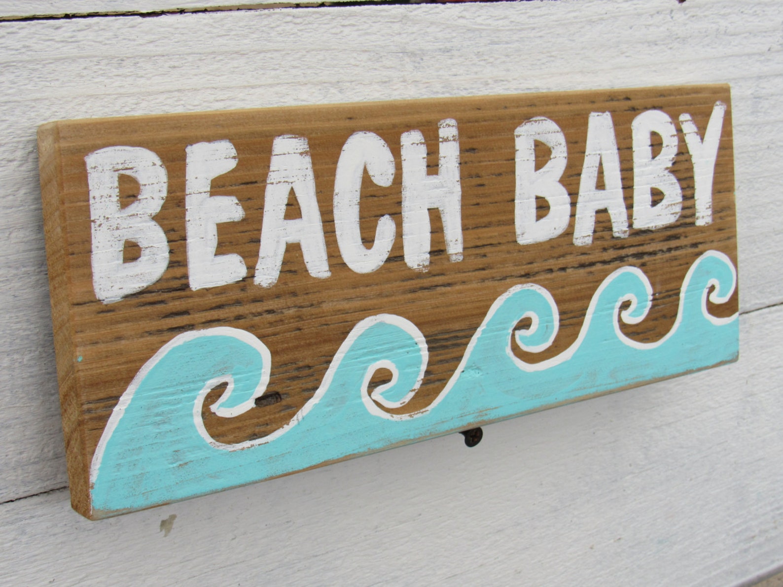 Beach Baby Sign, Beach Baby Wood Sign, Nursery Decor, Nautical Nursery ...