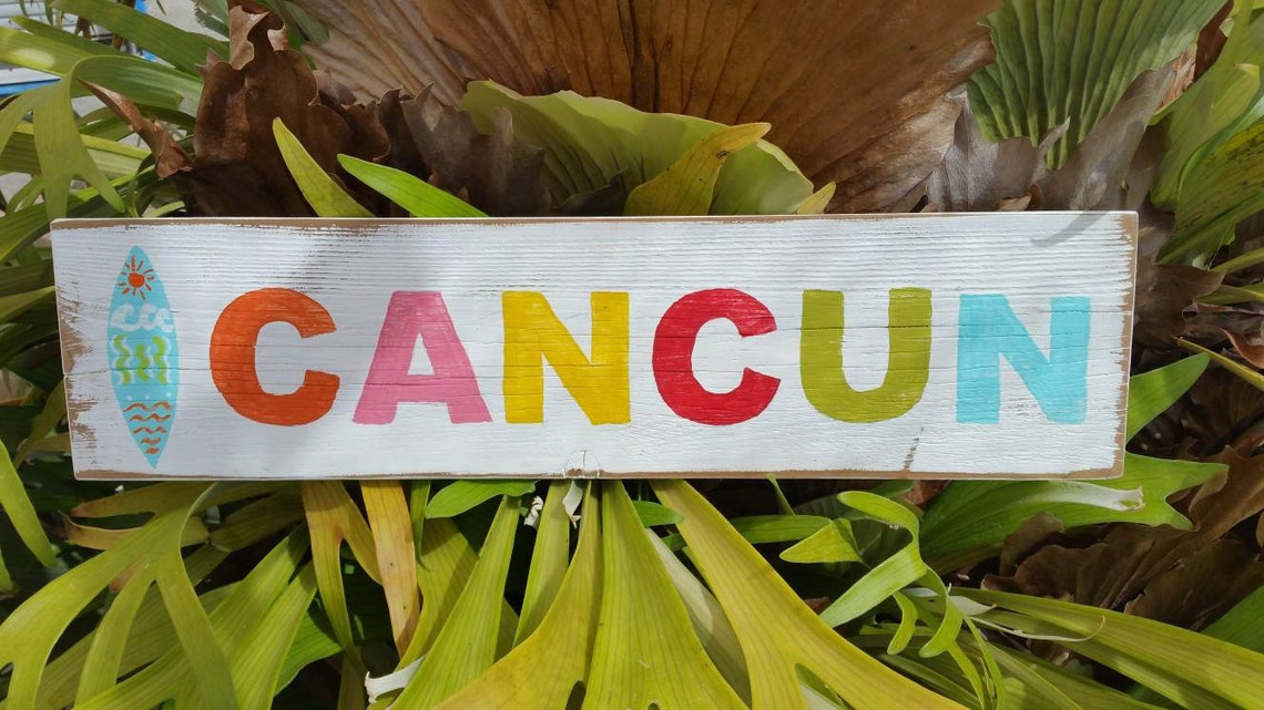 Cancun, Cancun Sign, Cancun Art, Key Cancun Mexico, Beach Decor, Beach ...