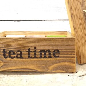 Tea Bag Holder, Tea Bag Organizer, Tea Box Lid, Tea Bag Storage, Tea ...