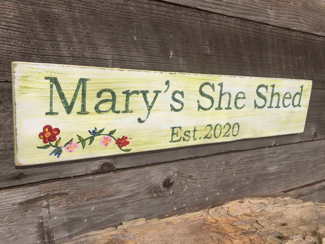 She Shed Sign, She Shed Signs Personalized, She Shed Decor, She Shed ...