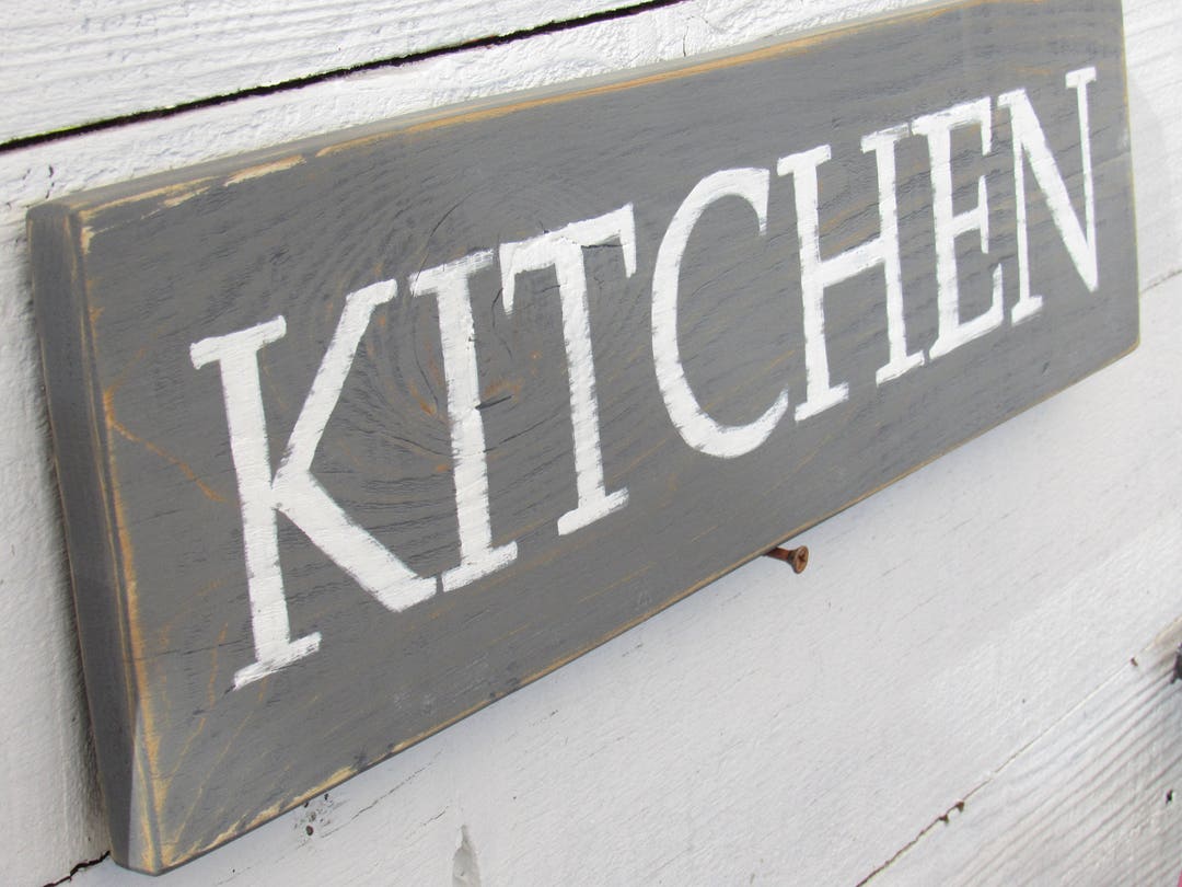 Wooden Kitchen Sign, Hand Painted, Upcycled Wood, Distressed Reclaimed ...