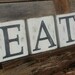 Eat Sign Blocks Wood Kitchen Handmade Farmhouse Decor Restaurant Coffee ...