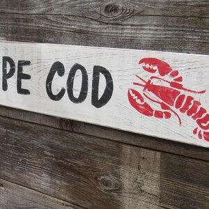 Cape Cod Sign New England Decor Cape Cod Art Lobster Art Lobster Sign ...
