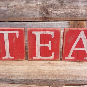 Tea Sign Tea Signs for Kitchen Tea Sign Wood Tea Gifts - Etsy