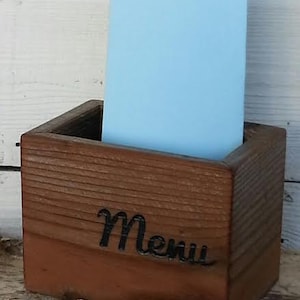 Menu Holder, Menu Holder Wood, Menu Box, Menu Box Wood, Wooden Menu ...