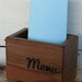 Menu Holder, Menu Holder Wood, Menu Box, Menu Box Wood, Wooden Menu ...