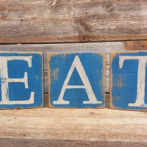 Rustic Wood Letters - Etsy