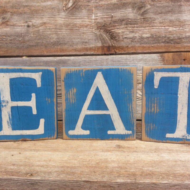 Reclaimed Wood Letters - Etsy