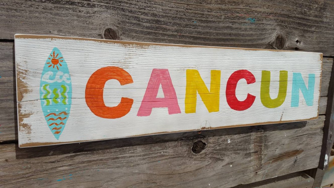 Cancun, Cancun Sign, Cancun Art, Key Cancun Mexico, Beach Decor, Beach ...