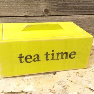 Tea Bag Holder, Tea Bag Organizer, Tea Box Lid, Tea Bag Storage, Tea ...