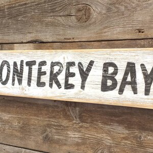 Monterey Bay Sign, Monterey Bay, Monterey California, Coastal Decor ...
