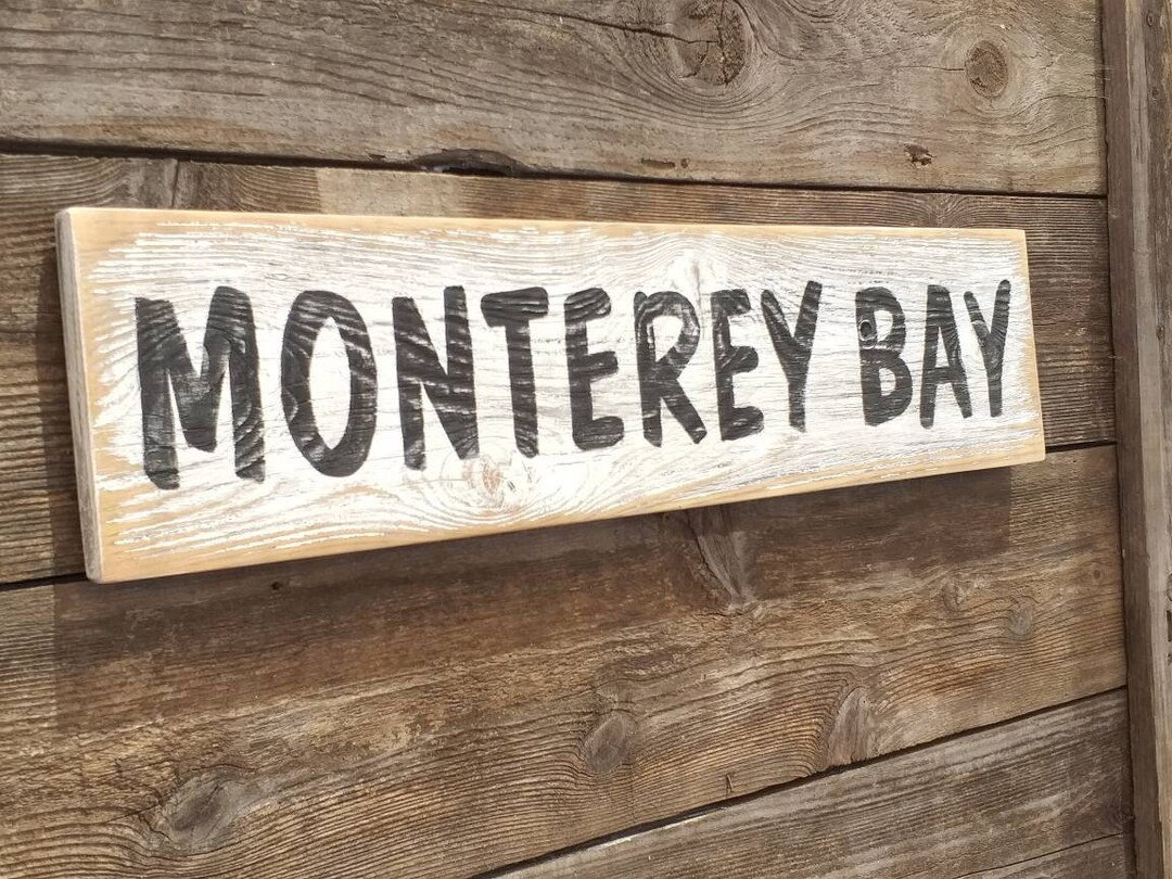 Monterey Bay Sign, Monterey Bay, Monterey California, Coastal Decor ...