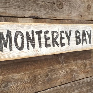 Monterey Bay Sign, Monterey Bay, Monterey California, Coastal Decor ...