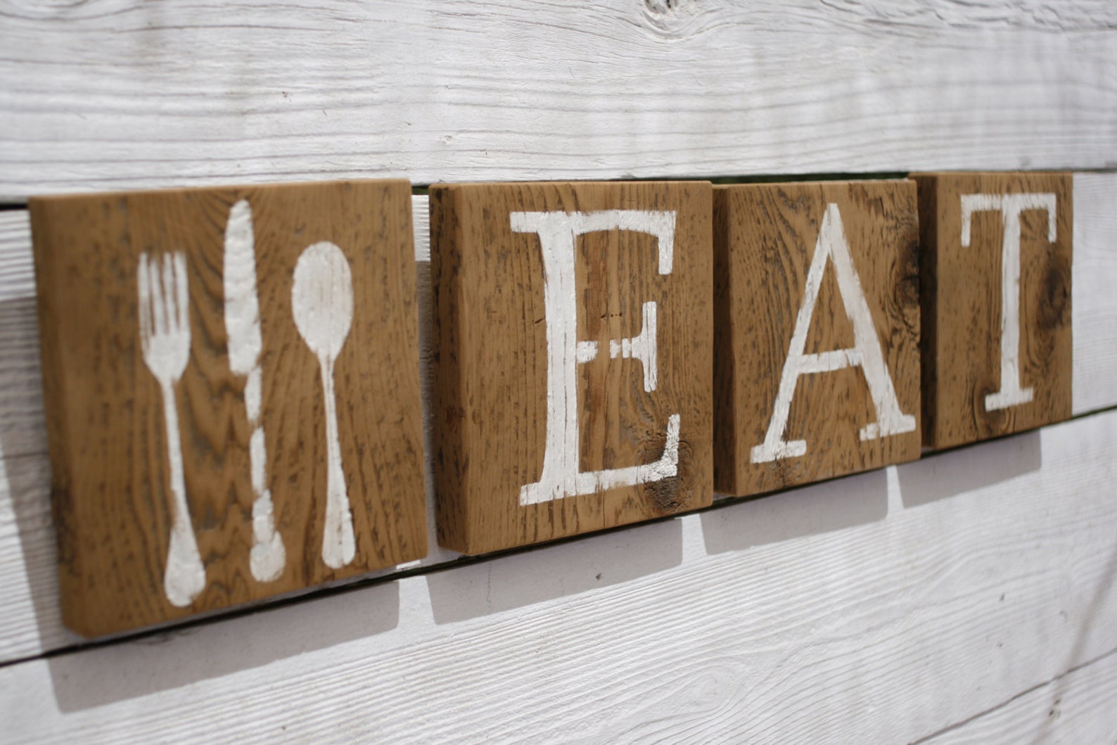Eat Eat Sign Eat Sign for Kitchen Eat Sign Wood Fork Knife - Etsy