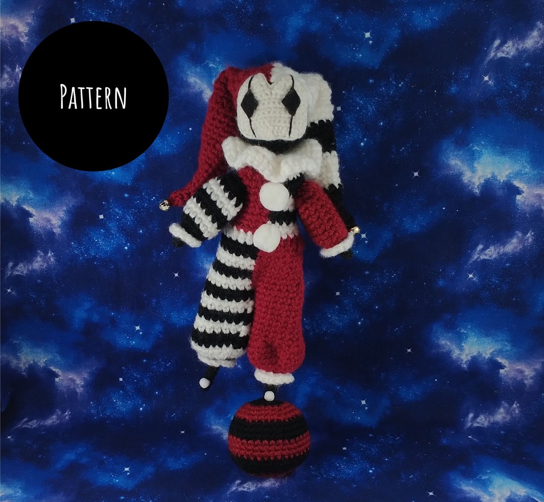 Red Harlequin Crochet Doll Pattern: 10-inch Amigurumi (PDF Pattern) - Etsy