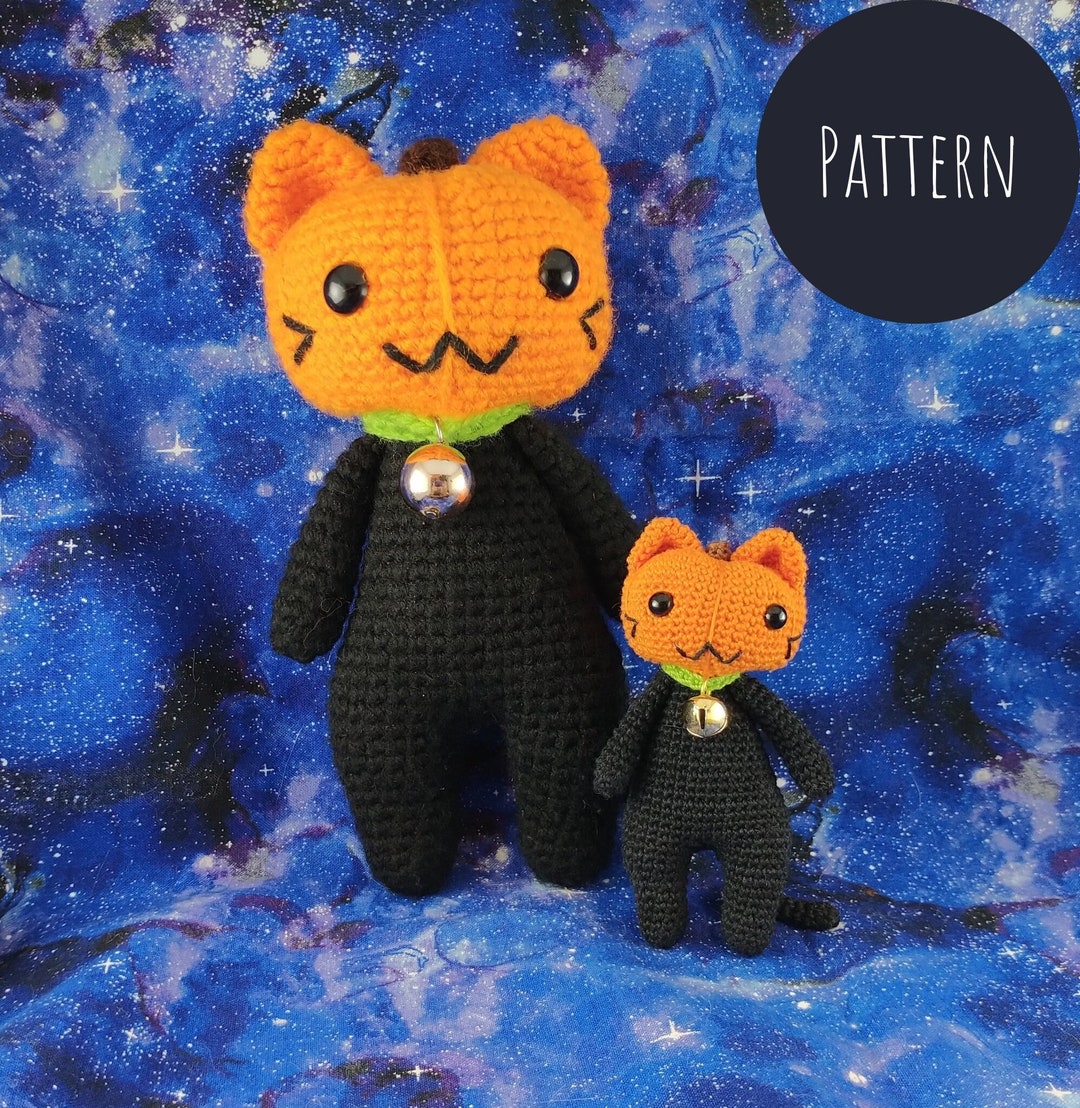 Pumpkin Cat Crochet Pattern,'pumpkat', PATTERN ONLY, Halloween Plushie ...