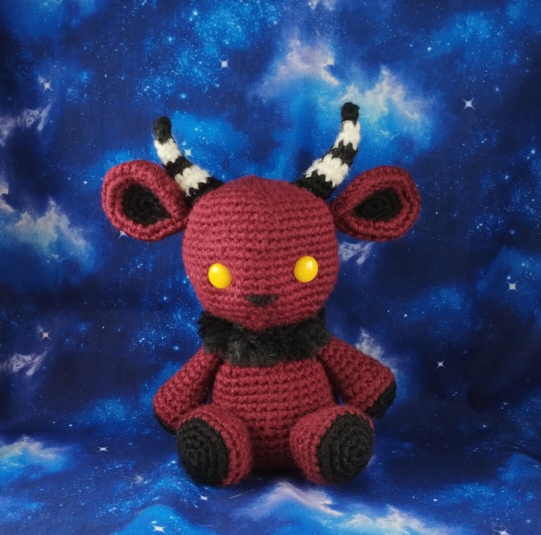 Imp Crochet Plush Doll, 7 1/2 Inch Amigurumi Demon Plush - Etsy