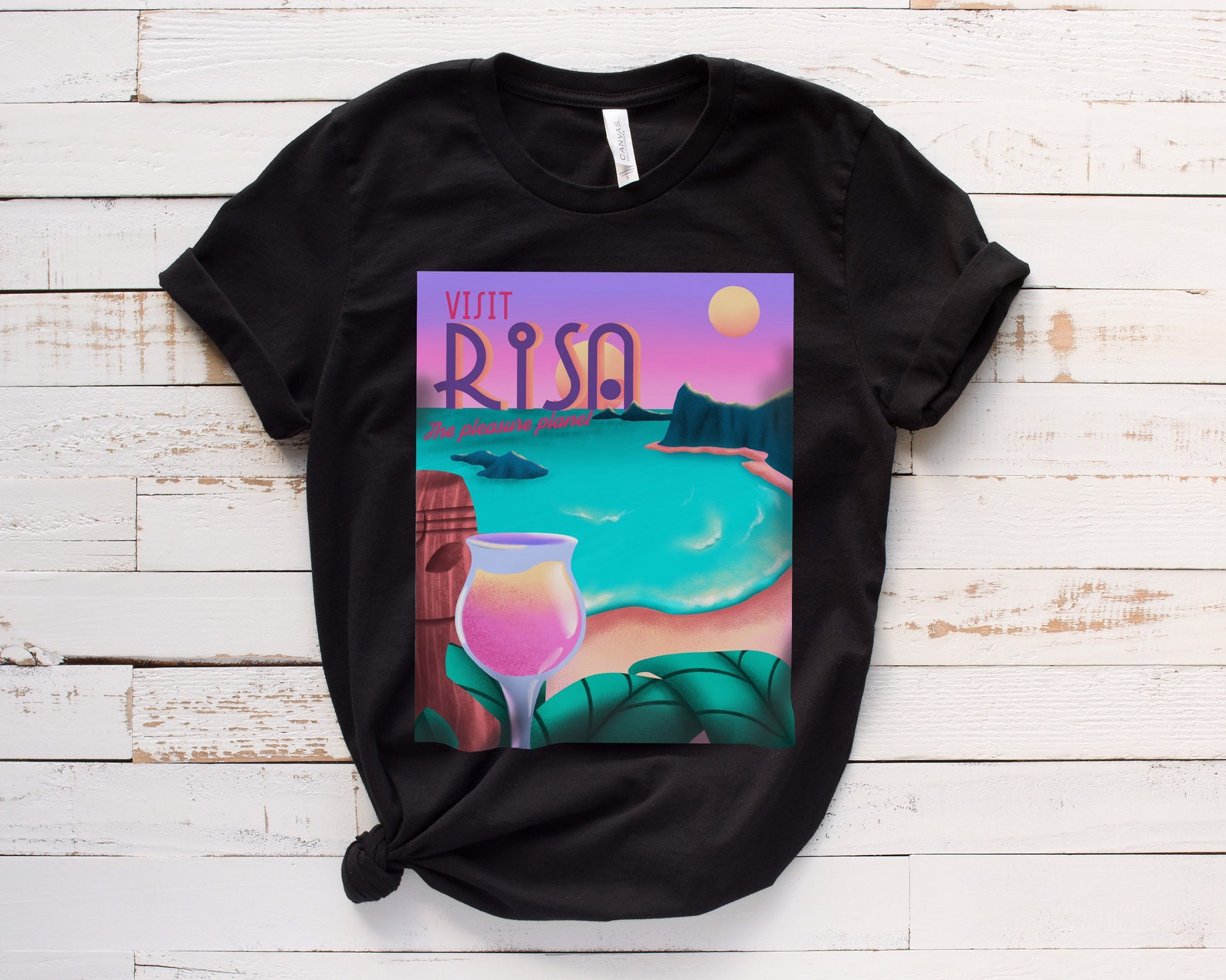 Visit Risa Travel Poster Tee | Fictional Sci Fi Planet | Jamaharon ...