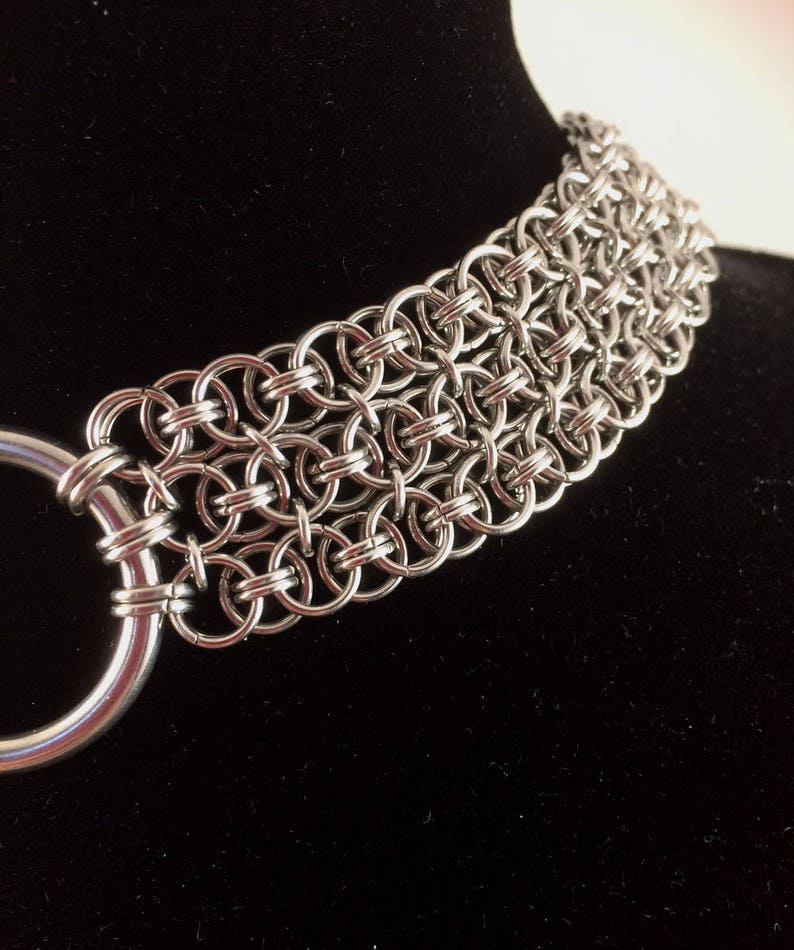 Chunky Helm Maille Choker, Durable Stainless Steel Chainmail Collar ...