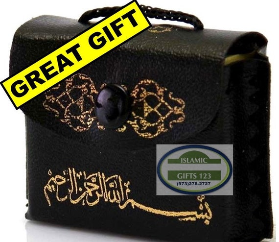 Islamic Wedding Favors Mini Quran Black Leather Case-pocket | Etsy