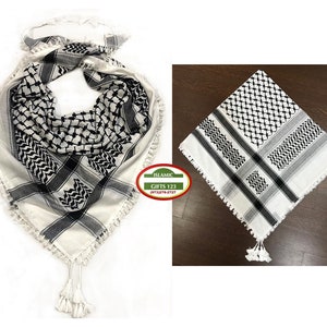 2 IN 1 Pack Shemagh Scarf Palestine Flag Scarf Arab Hatta Palestinian ...