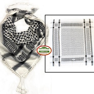 2 IN 1 Pack Shemagh Scarf Palestine Flag Scarf Arab Hatta Palestinian ...