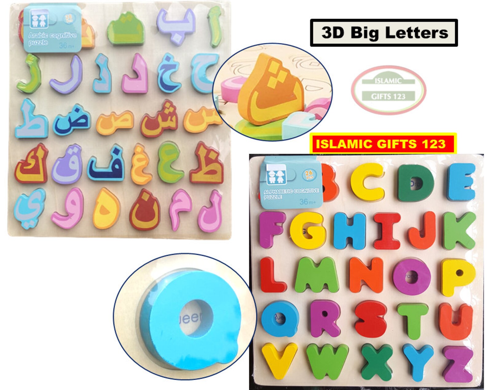 Arabic Alphabet Puzzle Letter Boardenglish Puzzle2islamic - Etsy