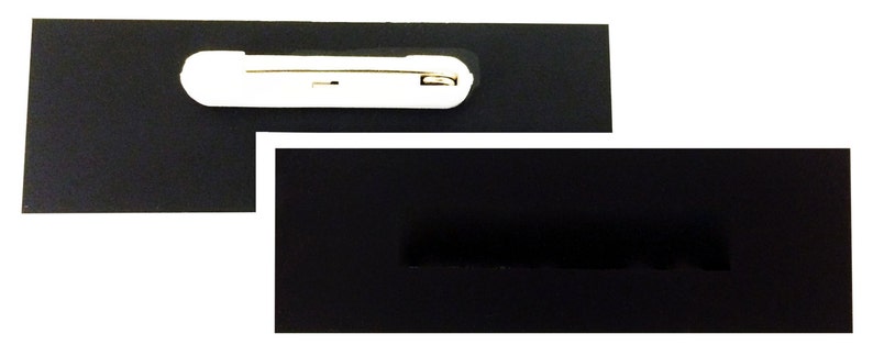 10 Blank Black 1x3 Name Badges Tags With Pin - Etsy Australia