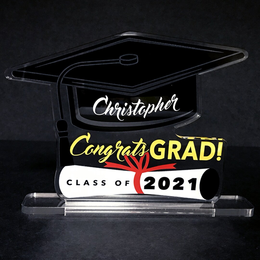 2022 Personalized Name Acrylic Congrats Grad Class of 2022 Cap Gift ...