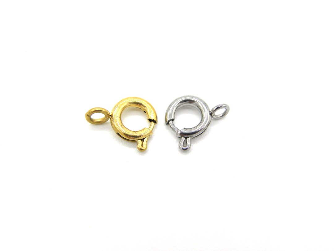 6 Mm Medium Stainless Steel Bolt Ring Clasp - Spring Ring Clasps ...