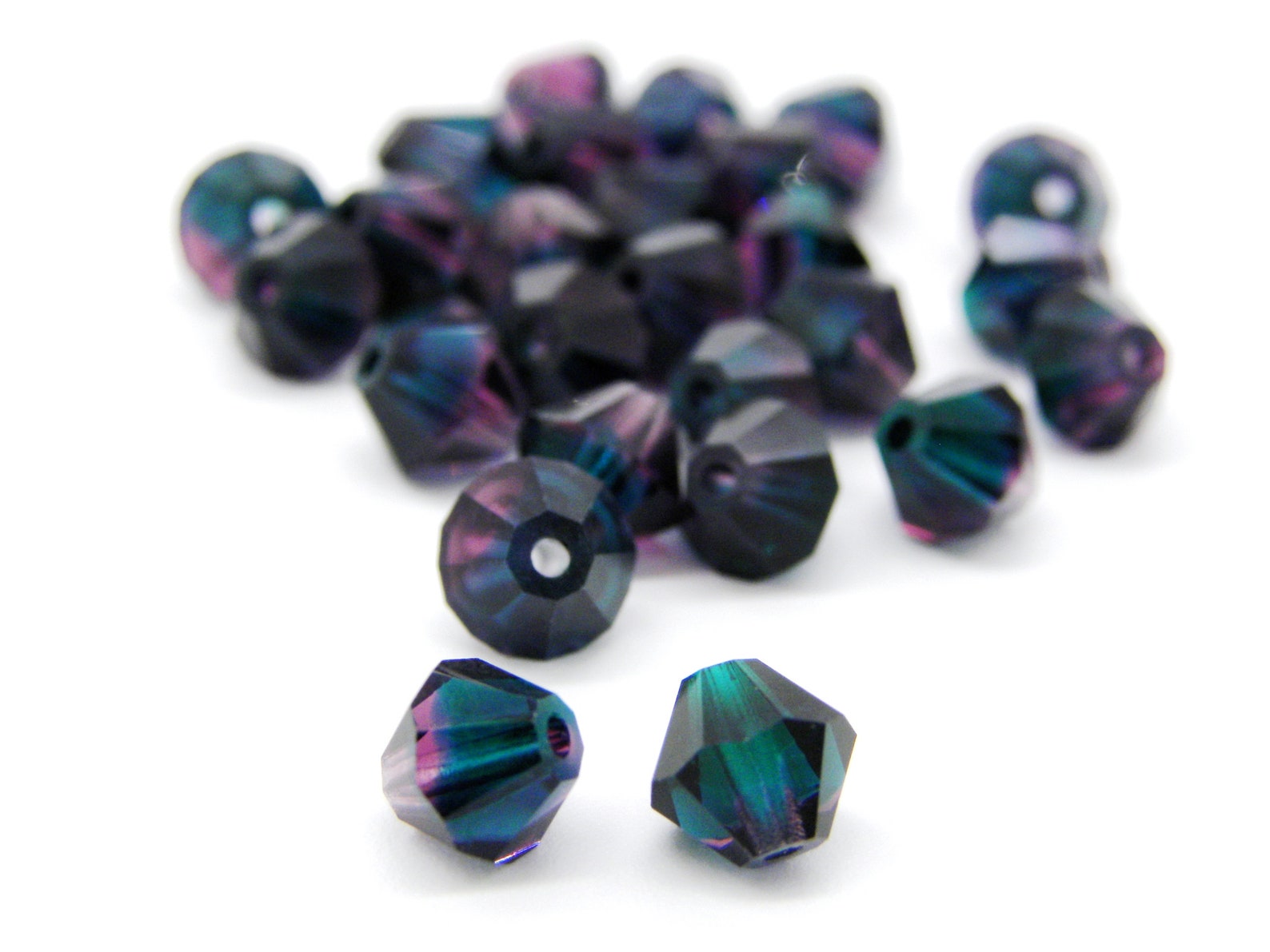 6 Mm Czech Superior Crystals MC Bicone Beads Thistle Dual | Etsy