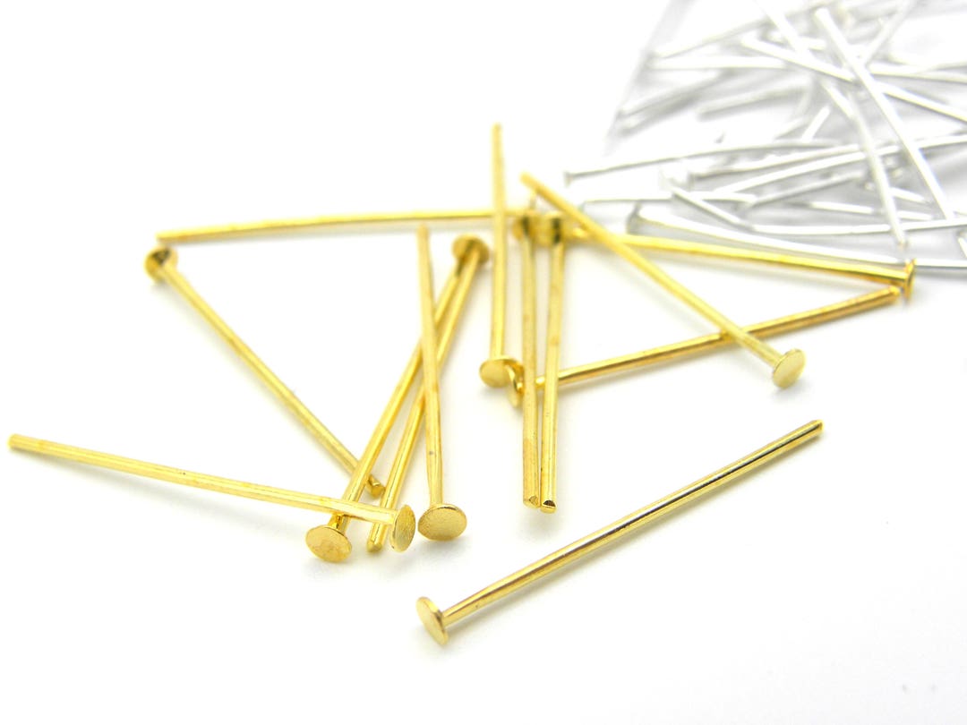 40 Mm (1.5 Inch) HQ Medium-length Thin Head Pins - Gold or Silver ...