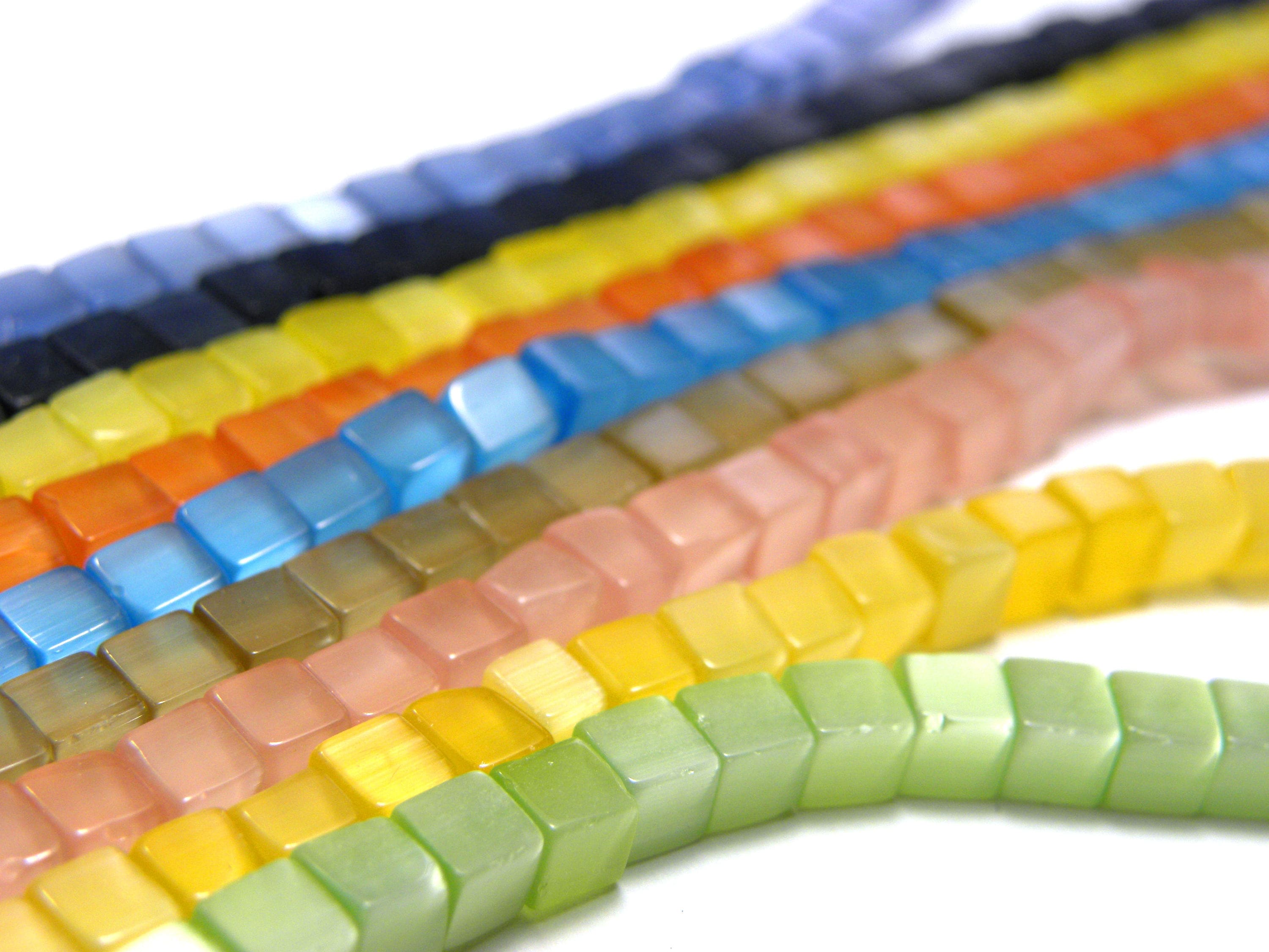 4 Mm Cat Eye Glass Cube Beads - Strand (ca. 95 Pc) - Etsy