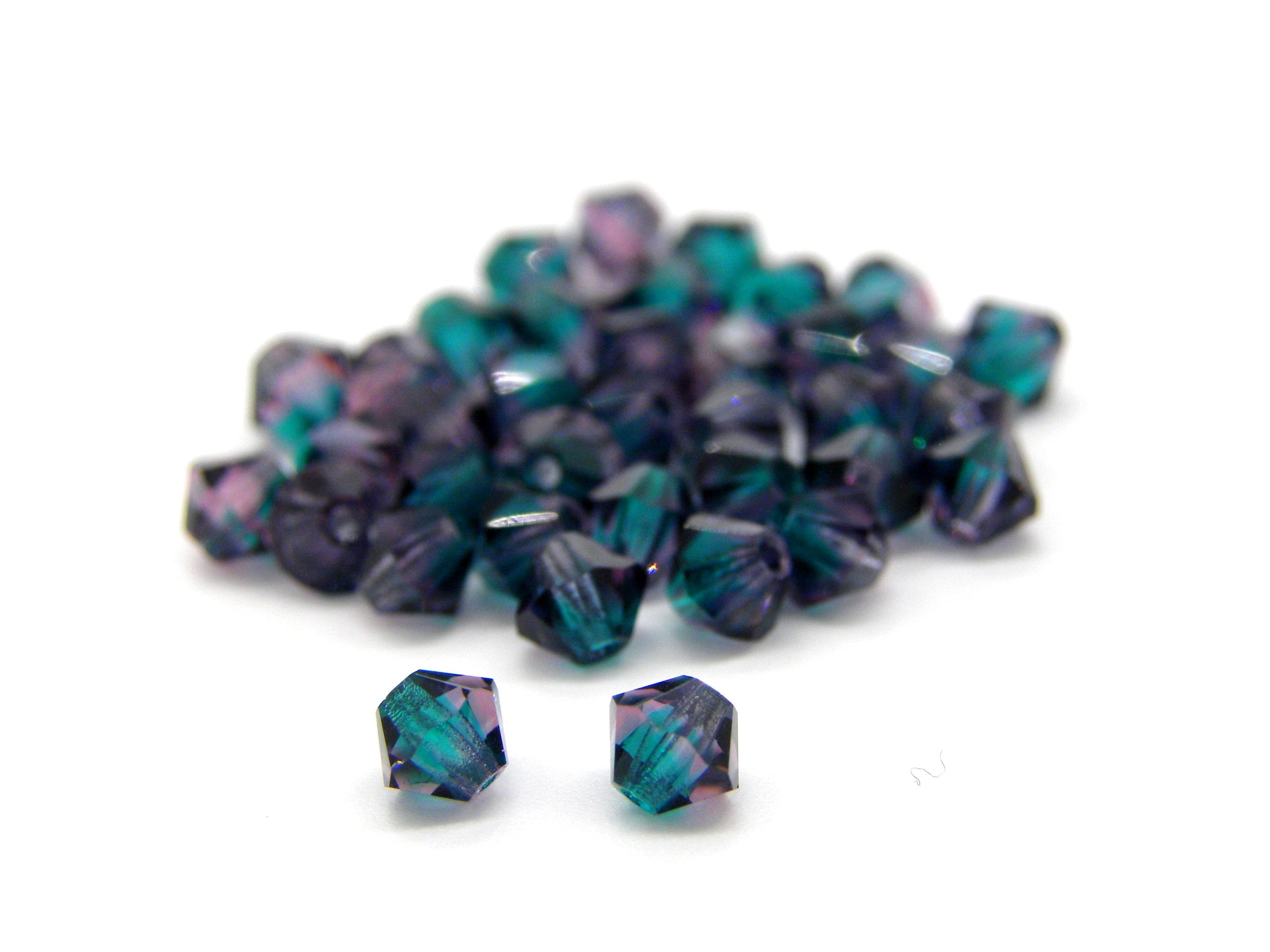 4 Mm Czech Superior Crystals MC Bicone Beads Thistle Dual - Etsy