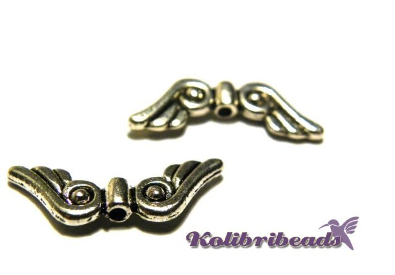 20 Mm Vintage Angel Wing Bead Ant Silver or Antique Gold 2 | Etsy