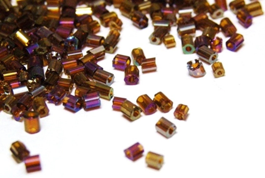 11/0 (2 Mm) Short Bugle Beads - Hexagon Cut - Brown AB - 15 G or 40 G ...