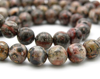 Faceted Leopardskin Jasper Beads Natural Stone Beads - Etsy