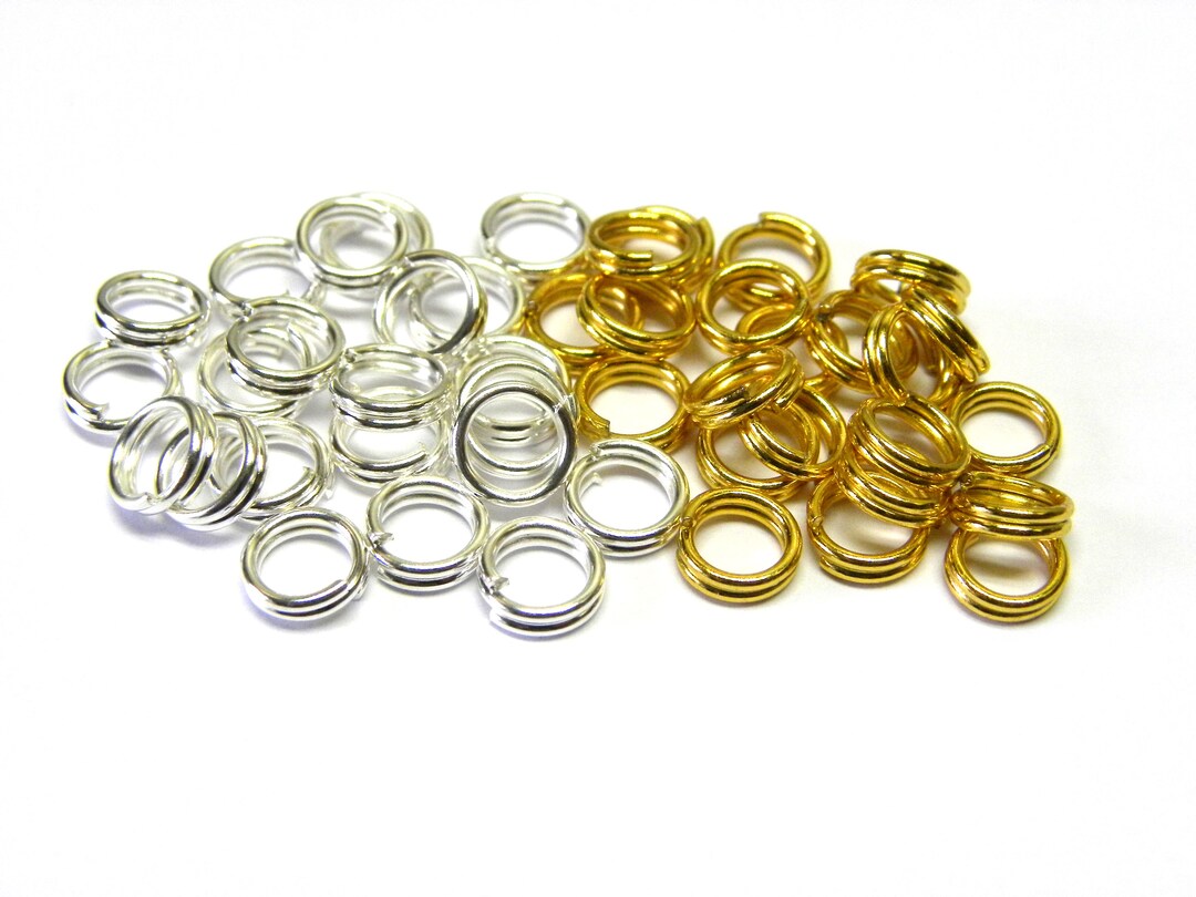 6 Mm (0.24 Inch) High Quality Split Rings - 20 GA - Silver Plated or ...