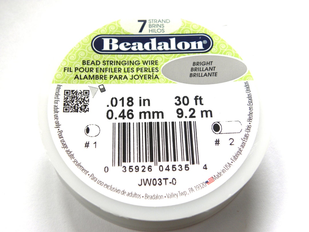 0.46 Mm (.018 Inch) Beadalon 7-strand Nylon-coated Stainless Steel ...