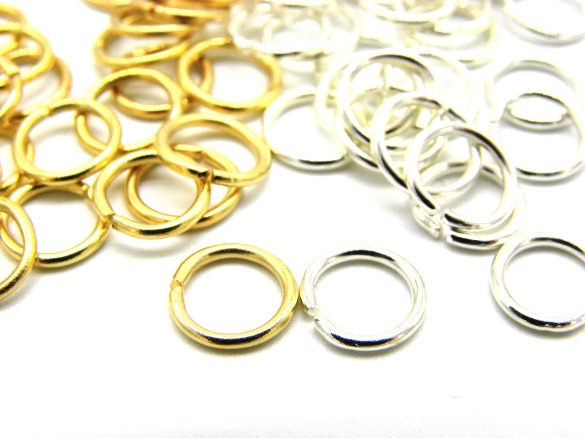 8 Mm X 1 Mm 18 GA High Quality Large Jump Rings Silver or - Etsy