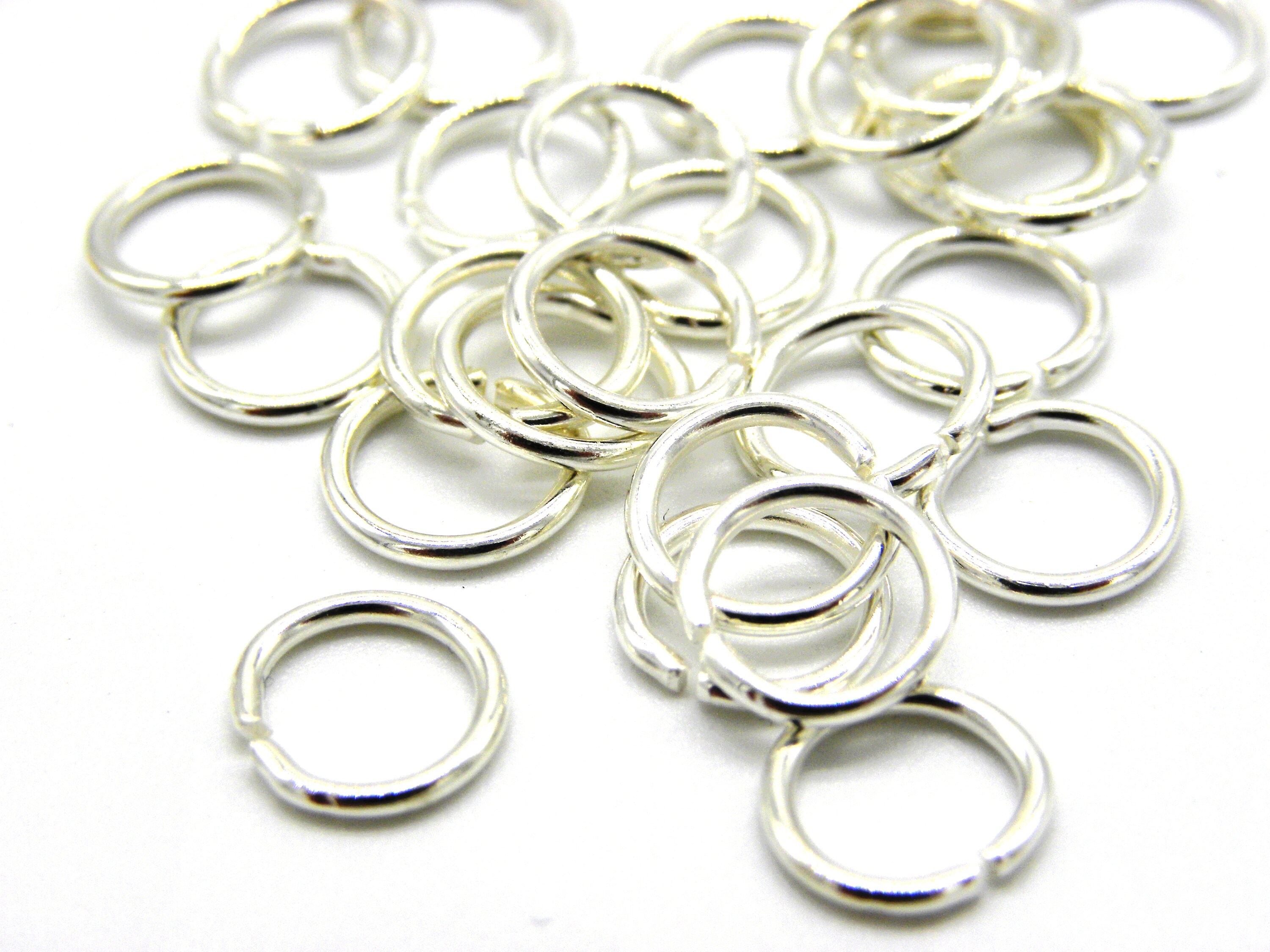 8 Mm X 1 Mm (18 GA) High Quality Large Jump Rings - Silver or Gold ...