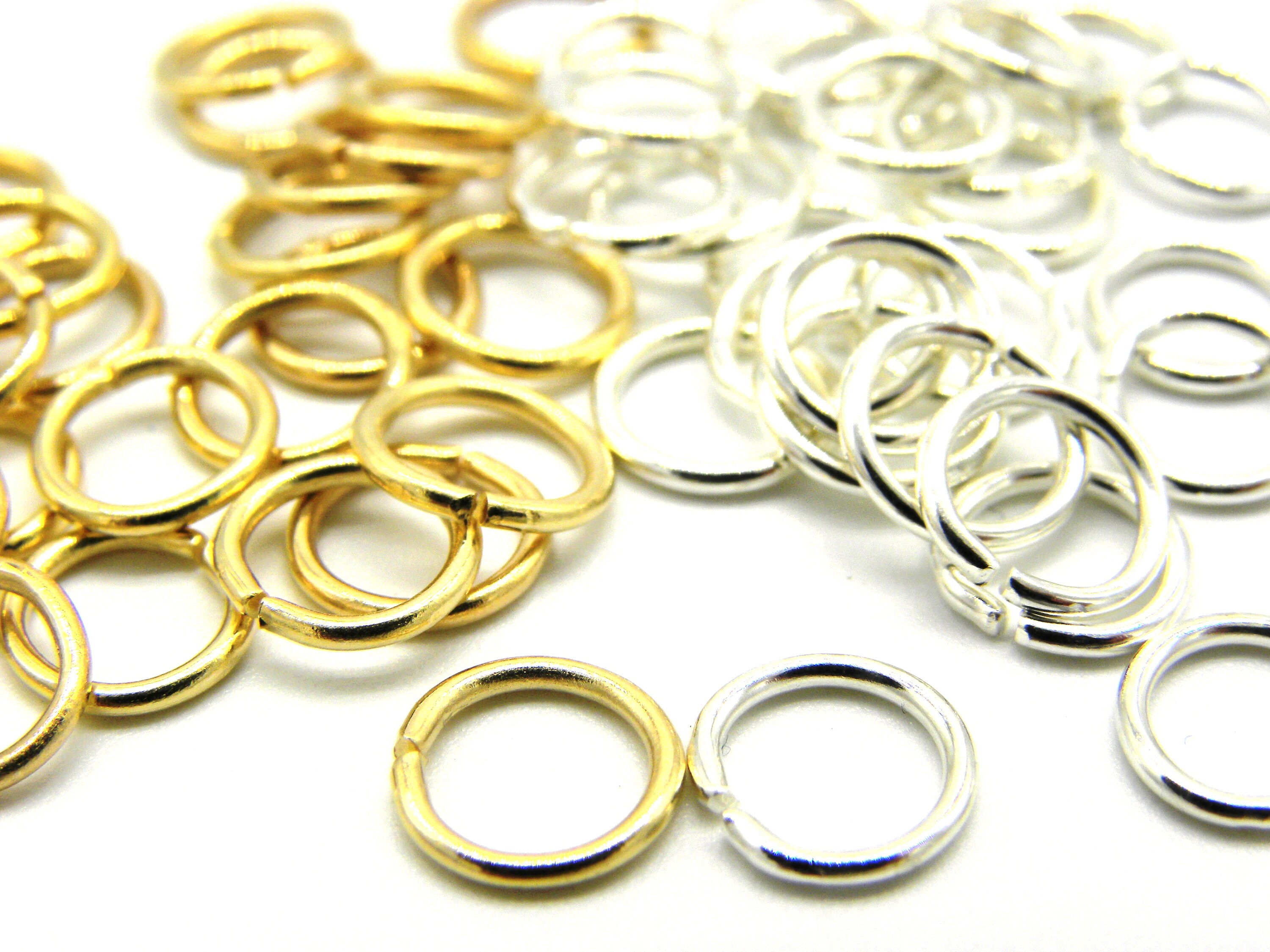 8 Mm X 1 Mm (18 GA) High Quality Large Jump Rings - Silver or Gold ...