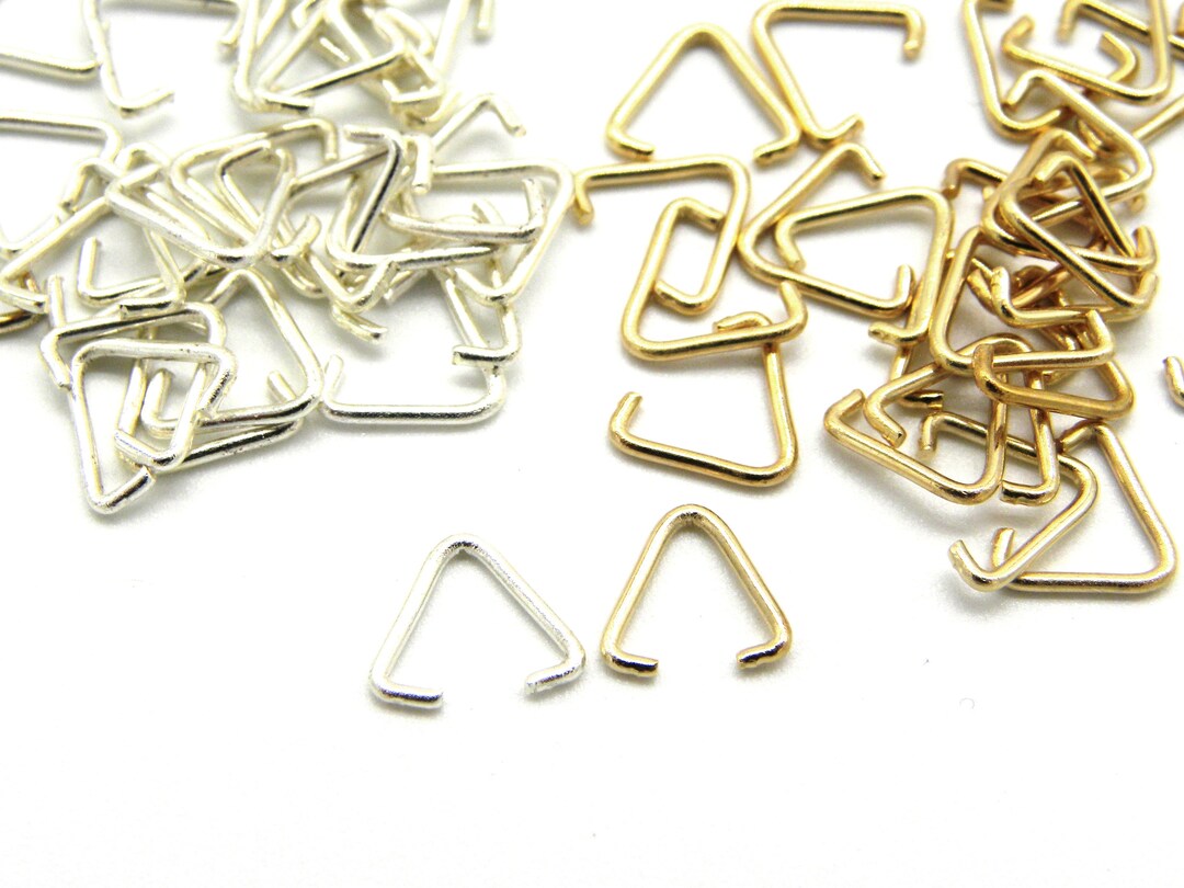7 Mm Large Triangle Bails - Simple Hangers for Pendants - Gold or ...