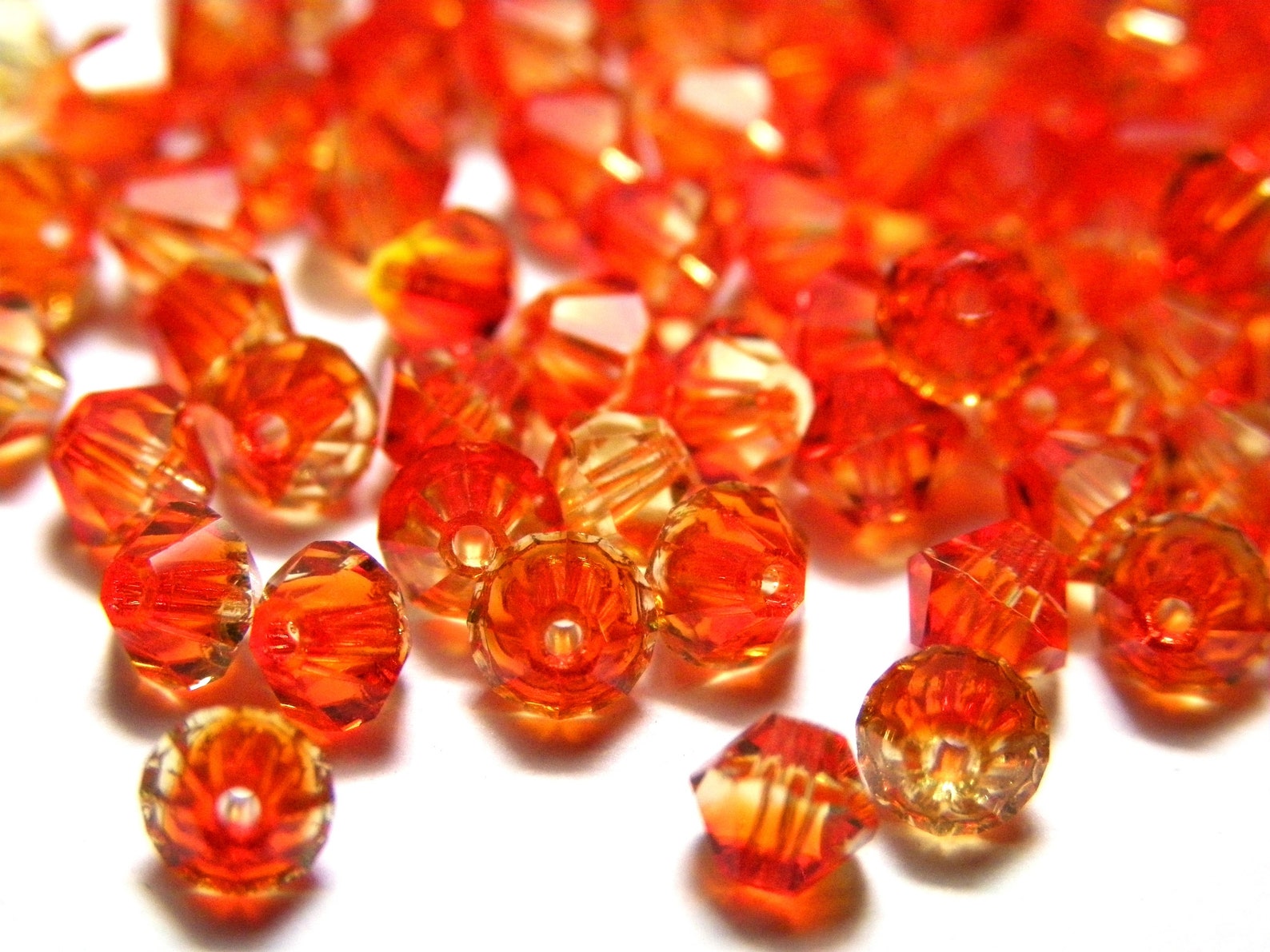 4 Mm Czech Superior Crystals MC Faceted Bicone Beads Fire - Etsy